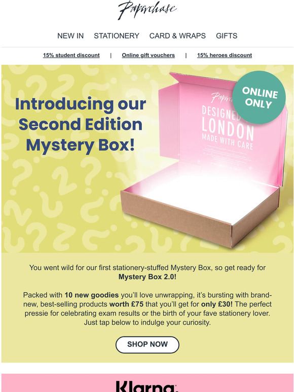 Paperchase: Our new Mystery Box has landed! | Milled