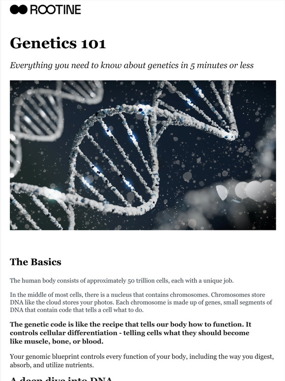 Rootine: Welcome to Genetics 101 🧬 | Milled