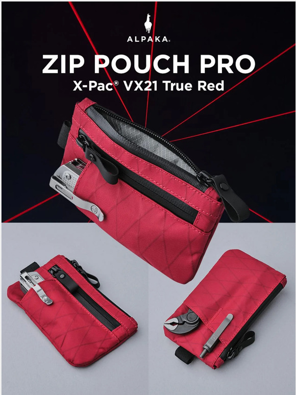 ALPAKA: [NEW] Zip Pouch Pro True Red 🚨 | Milled
