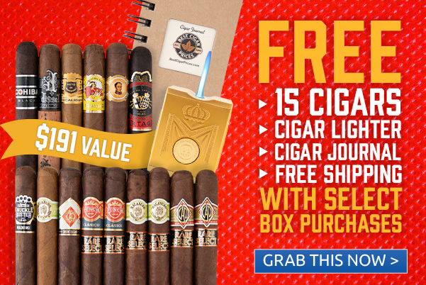 Best Cigar Prices: 🎁 15 Free Cigars, Free Lighter, Free Cigar Journal ...