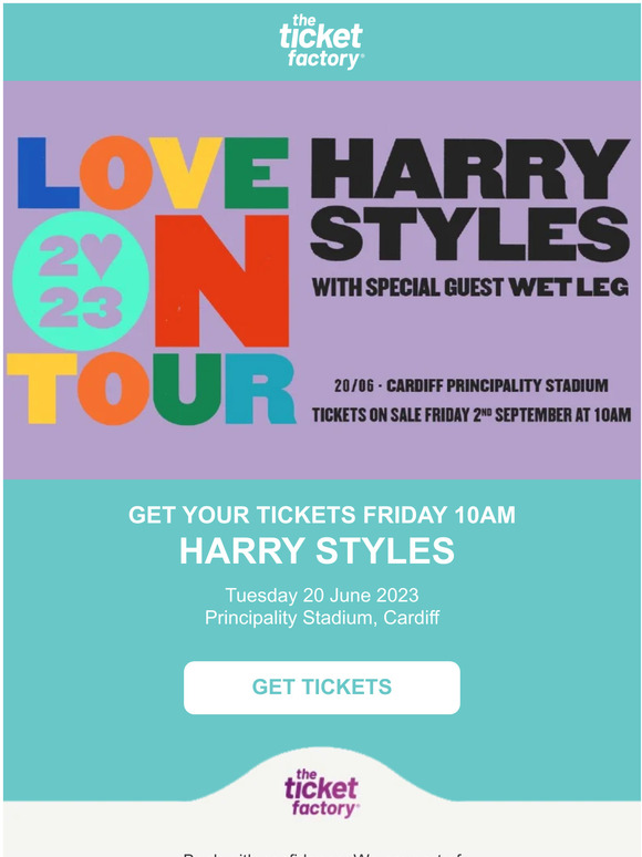 The Ticket Factory: Harry Styles 🎫 • on sale Friday at 10am! | Milled