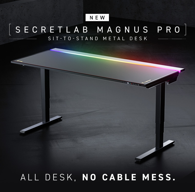 Secretlab: 🆕 Secretlab MAGNUS Pro Sit-To-Stand Metal Desk | Milled