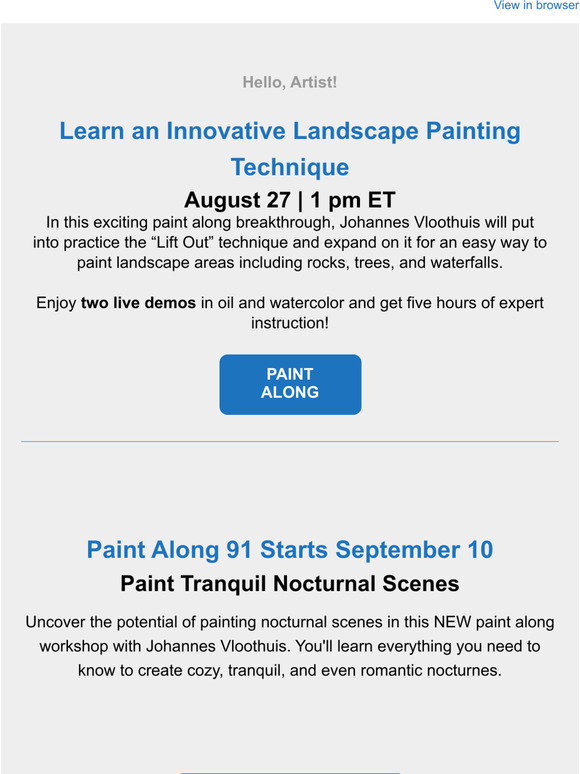 Artists Network: Learn an Innovative Landscape Painting Technique! | Milled