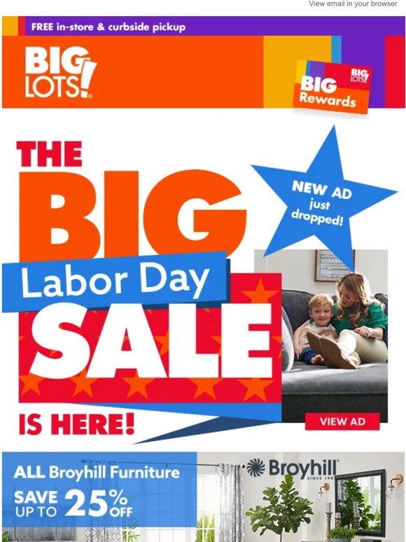 Big Lots: The BIG Labor Day Sale starts now! 🚩 | Milled