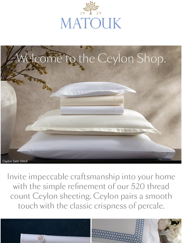 Matouk: The Ceylon Shop | Milled