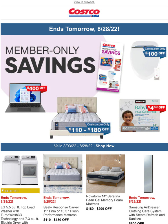 Costco: Don't Wait, Member-Only Savings Ends TOMORROW! Deals on ...