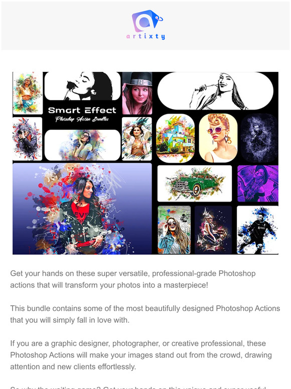 Artixty: The 16 Smart Effects Photoshop Actions Bundle Is Here! | Milled