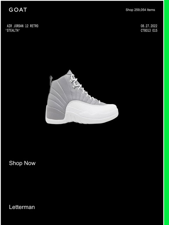 GOAT: [SEED] Just Dropped: Air Jordan 12 Retro High OG 'Stealth ...