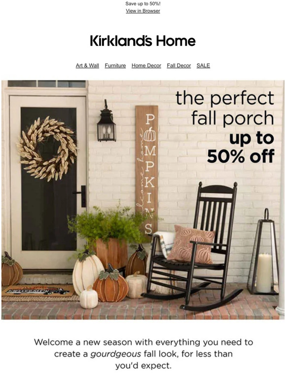 Kirkland's: Welcome Fall! New Porch Finds for the Season | Milled