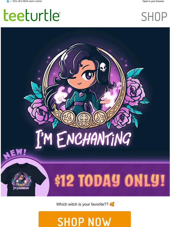 TeeTurtle: Moon's out, brooms out! | Milled