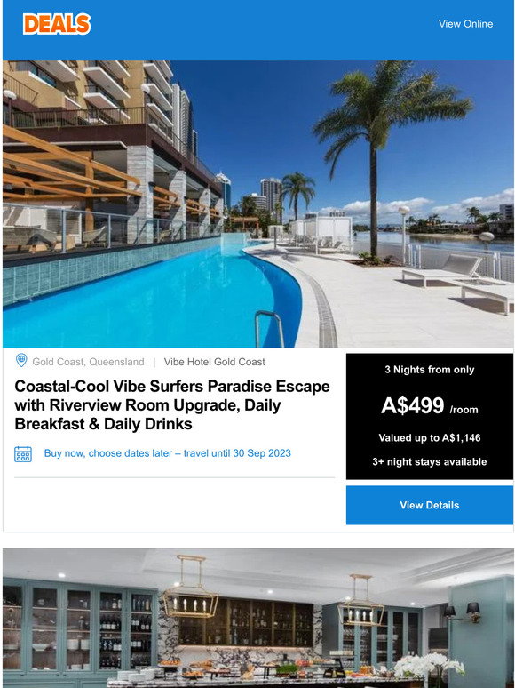 Deals: Gold Coast: Vibe Riverside Escape | Melbourne Pullman Laneway ...