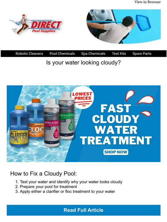 Direct Pool Supplies: 💦 Fix cloudy water in 3 steps | Milled