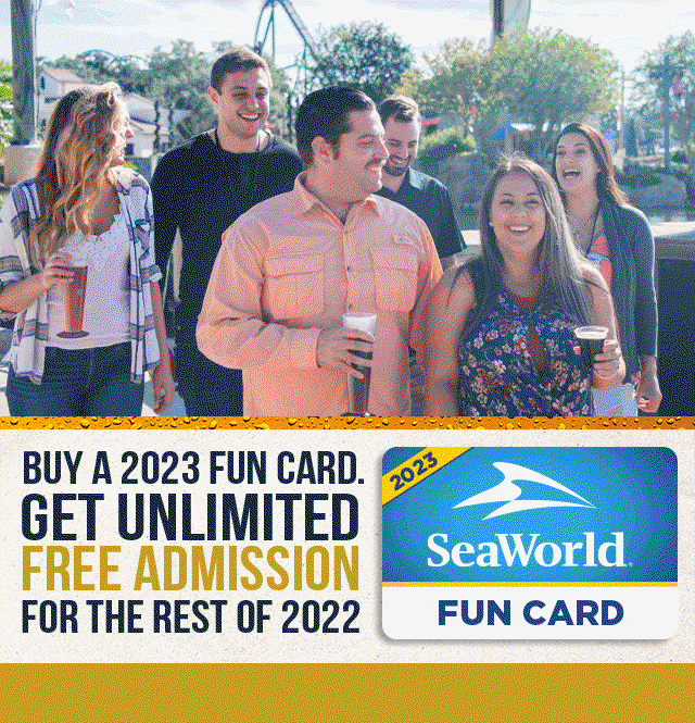 SeaWorld: Get a 2023 Fun Card and Get the Rest of 2022 FREE! | Milled