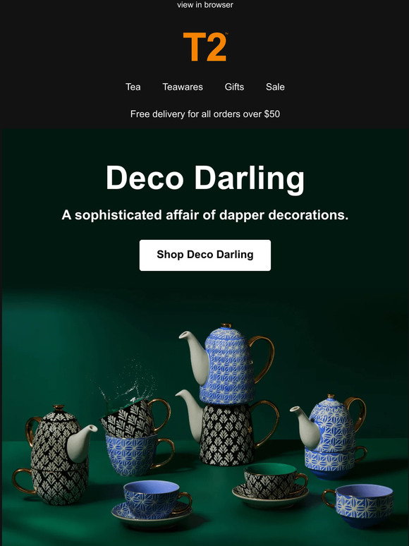 T2 Tea: All NEW - Deco Darling teawares! | Milled