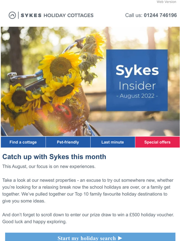 Sykes Cottages: Here's your August Sykes Insider | Milled