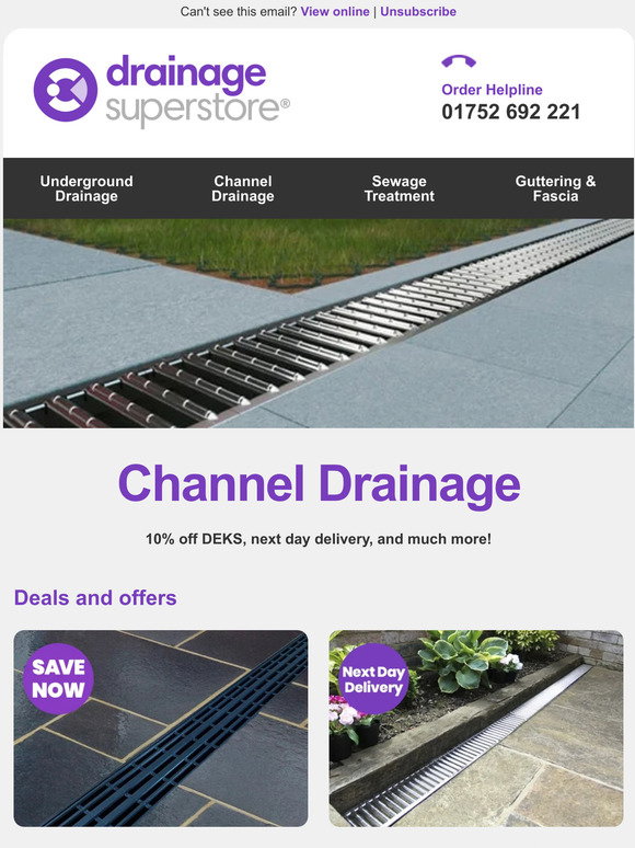 Drainage Superstore: Your one stop shop for channel drainage | Milled