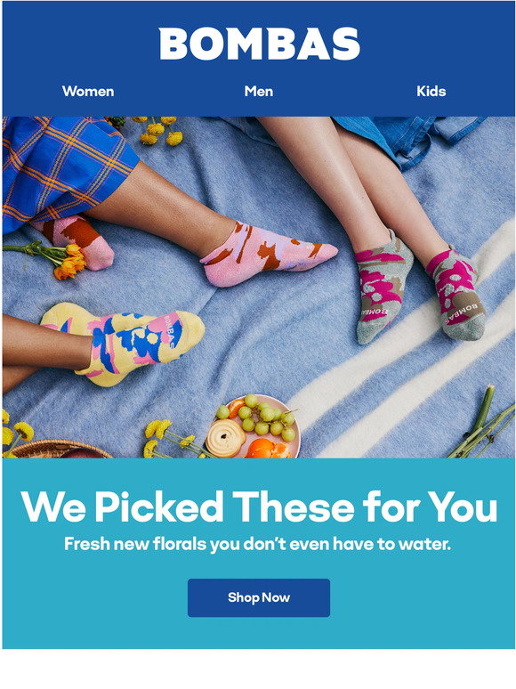 Bombas: New Blooms: Floral Socks | Milled