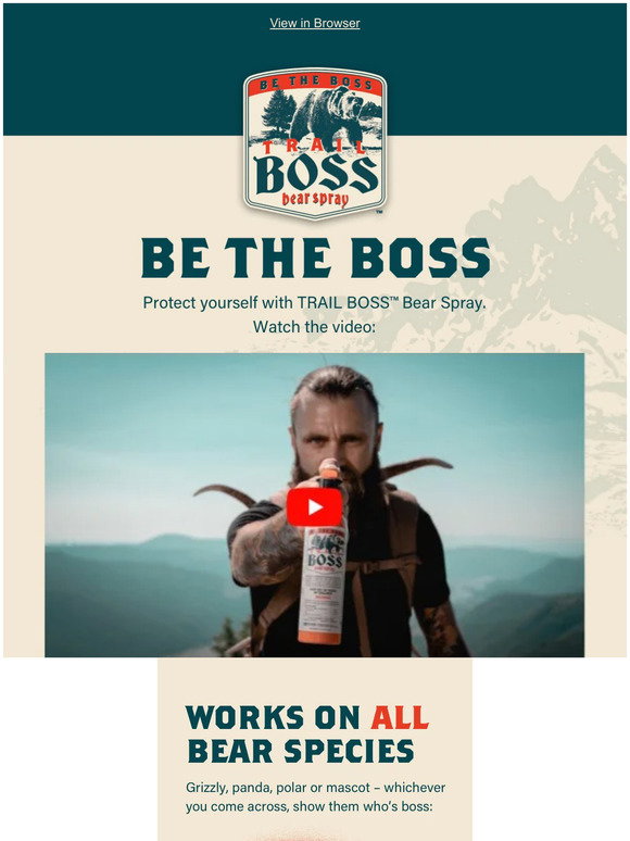 the safariland group: BE THE BOSS 🐾 with Trail Boss Bear Spray | Milled