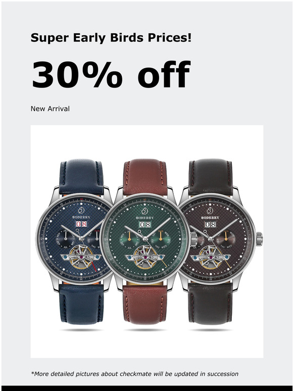 Boderry Watches: Three New Colors for Boderry Checkmate! | Milled