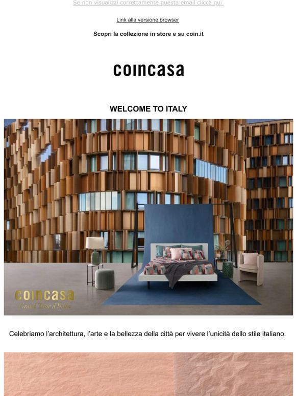 Coincasa: Grand Tour d'Italia: è arrivata la nuova collezione Coincasa ...