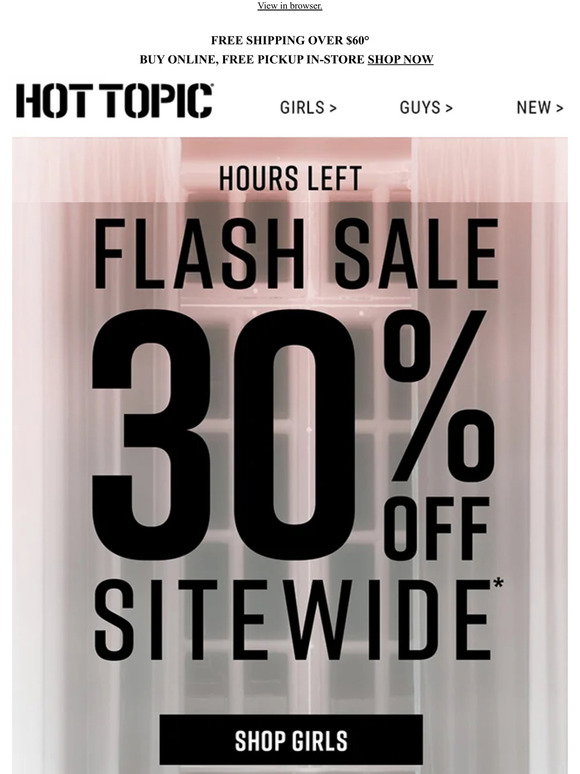 Hot Topic: Monday is ending & so is 30% OFF 👀 | Milled