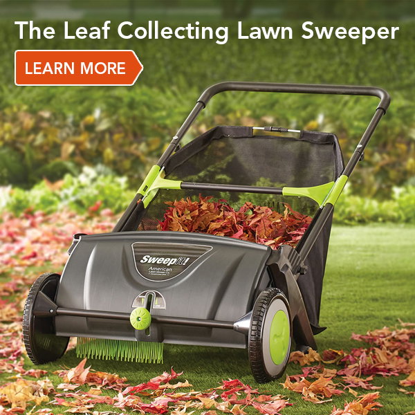 Hammacher Schlemmer: The Leaf Collecting Lawn Sweeper | Milled