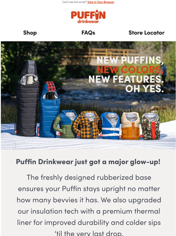 Puffin Drinkwear: 🙀 ALL NEW PUFFINS ARE HERE! | Milled