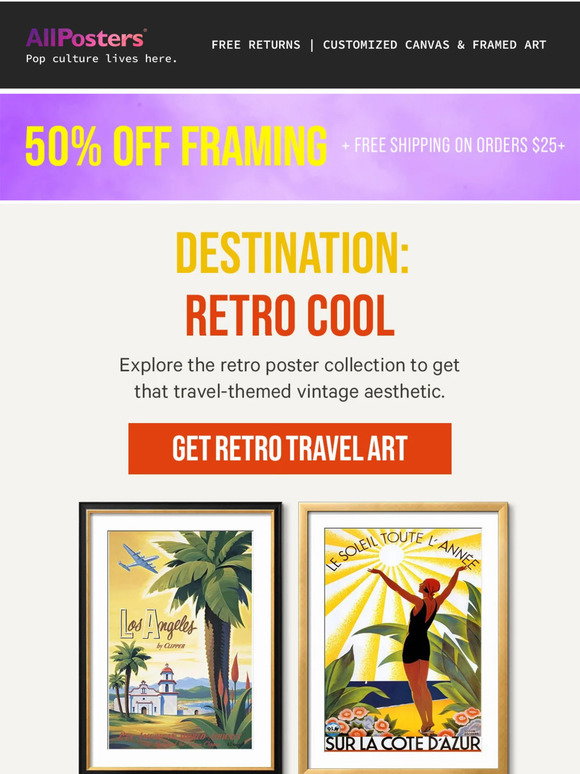AllPosters: Take a trip back in time with vintage travel posters. | Milled