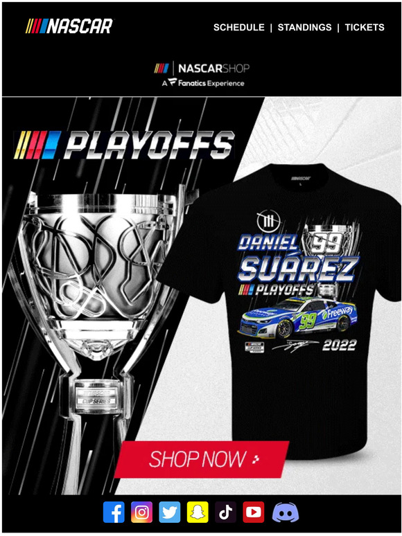 Nascar.com: The 2022 NASCAR Playoffs Starts NOW + Free Shipping! | Milled