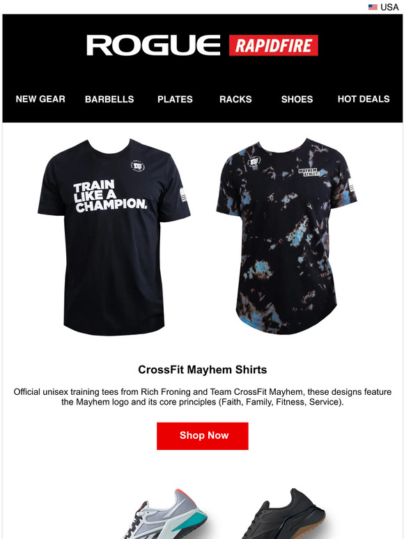 Rogue Fitness: Just Launched: CrossFit Mayhem Shirts & Reebok Nano X2 ...