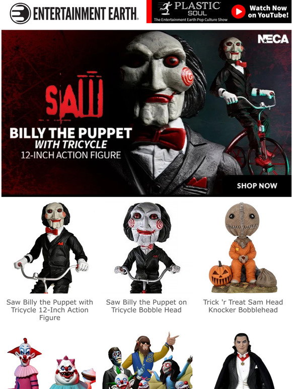 Entertainment Earth: New Saw Billy the Puppet with Tricycle 12-Inch ...