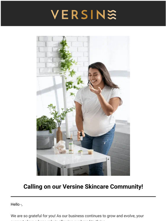 Versine Skincare: Lights, camera, ACTION! Here's how to receive 15% off ...