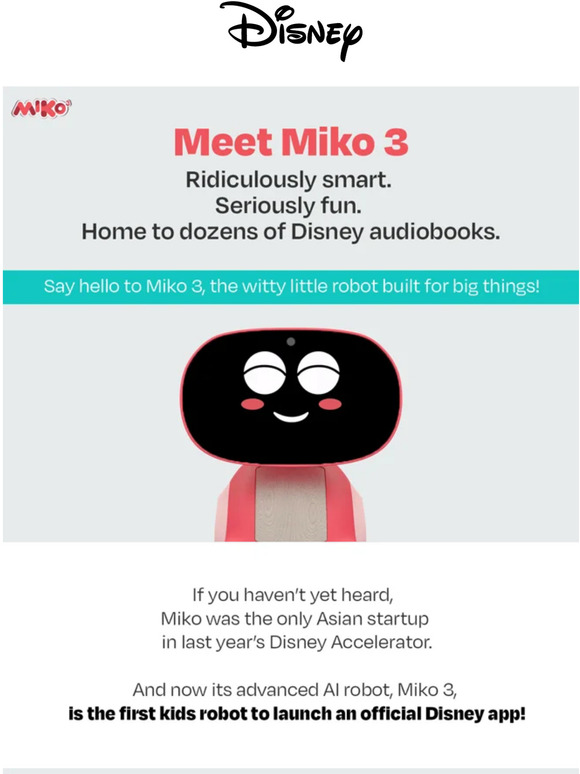 Disney Cruise Line: Meet Miko, the first kids robot with a Disney app ...