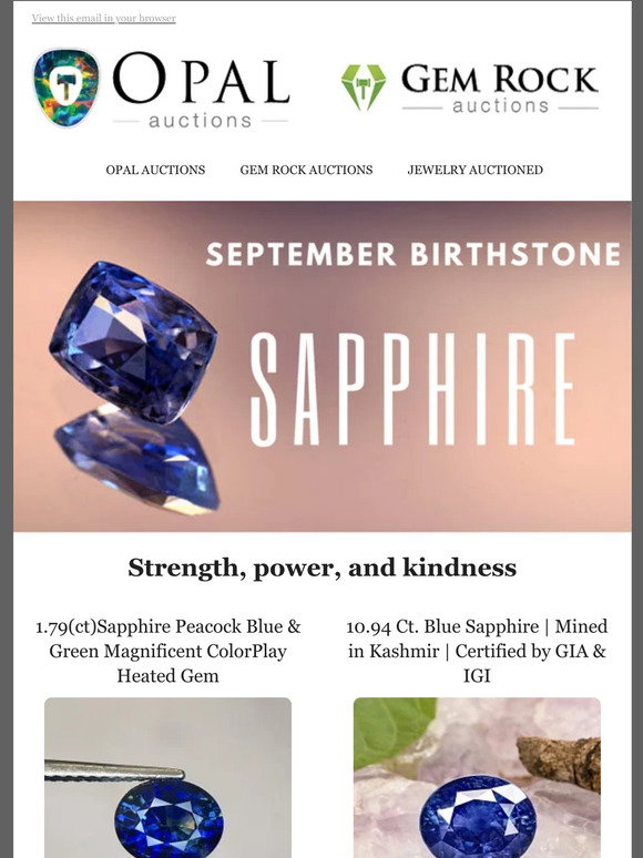 Opal Auctions: Fall in Love with These Premium Sapphires in September ...