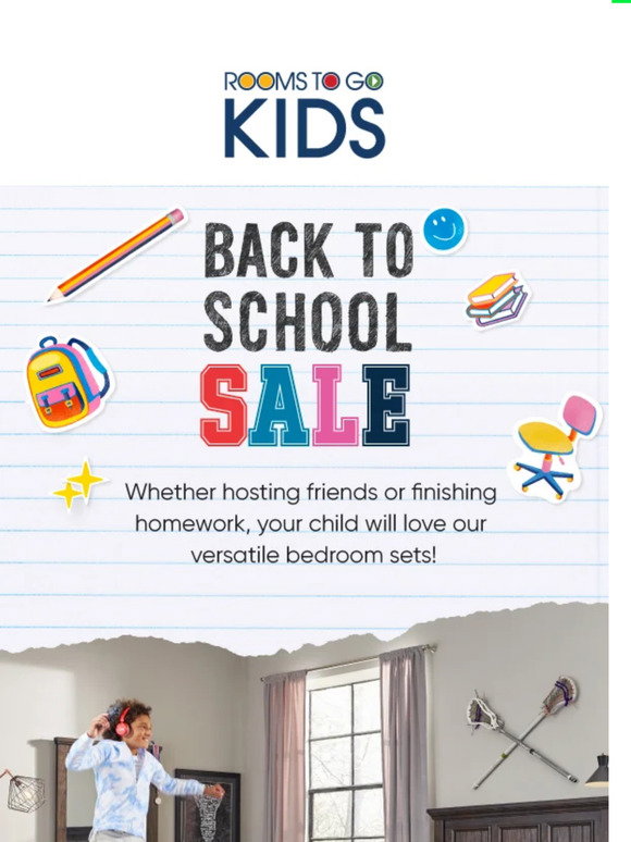 Rooms To Go: Transform their space for less this school year! | Milled