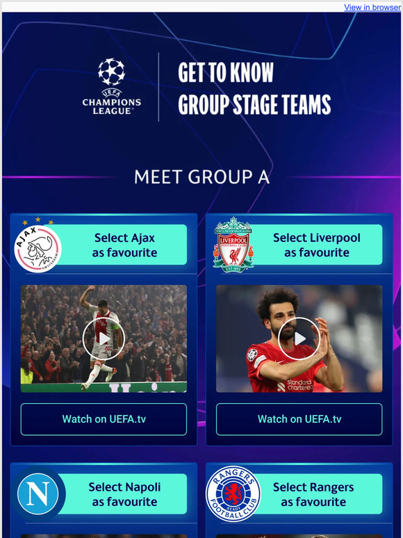 UEFA: Group A and B: Meet the teams | Milled
