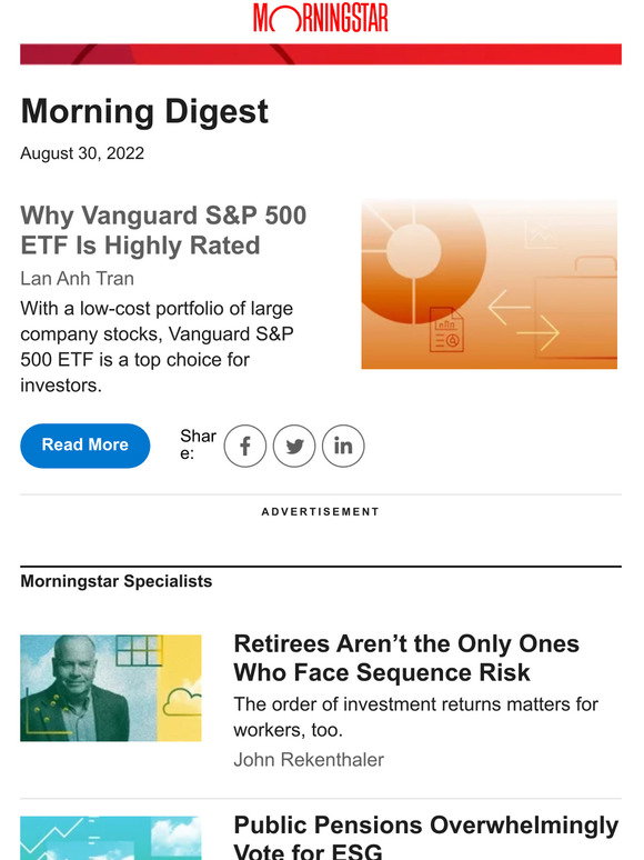 Morningstar: Why Vanguard S&P 500 ETF Is Highly Rated | Milled