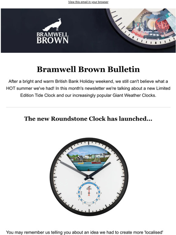 Bramwell Brown: The NEW Roundstone clock and Giant Weather clocks! | Milled