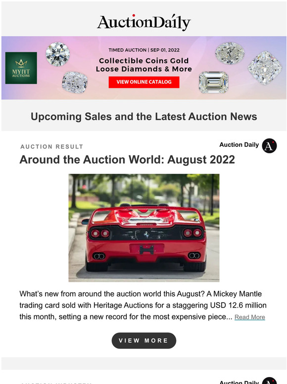 Auction Daily: Around the Auction World: August 2022 | Milled