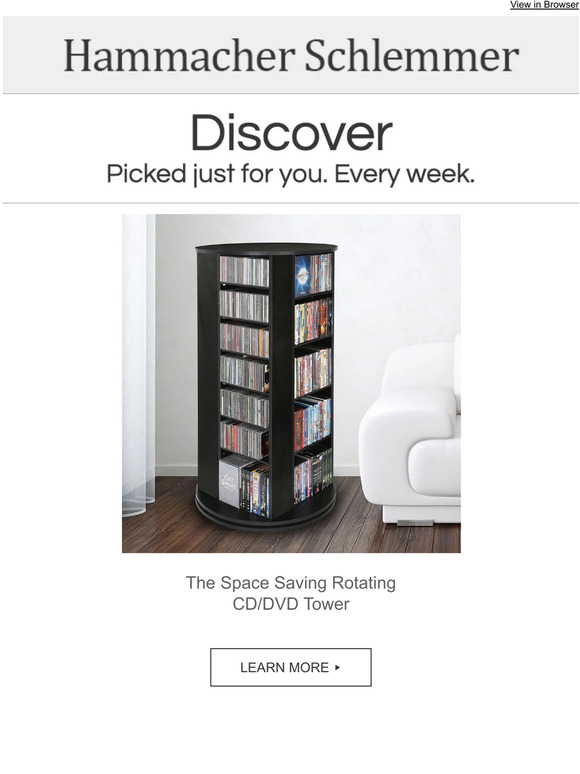 Hammacher Schlemmer: The Space Saving Rotating CD/DVD Tower and More ...