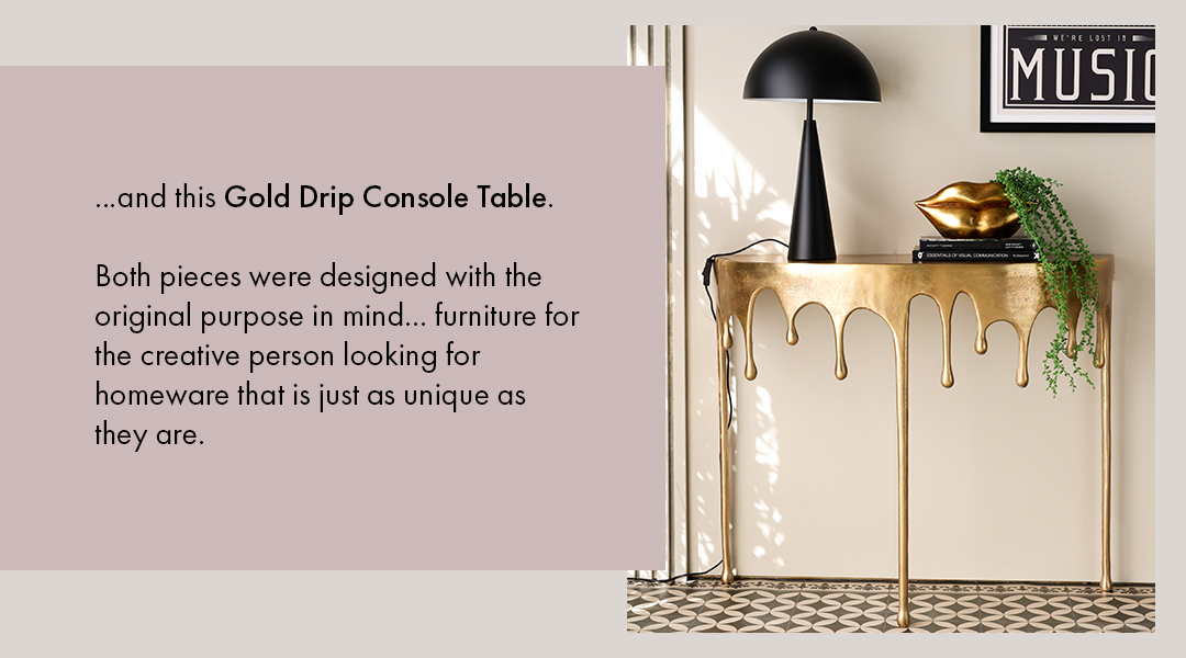 Rockett St George: Spotlight Edit: Gold Drip Side Table 🌟 | Milled