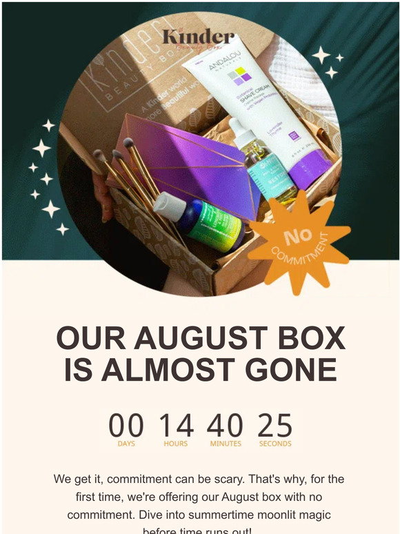 Kinder Beauty: Our August box is disappearing 🌙 | Milled