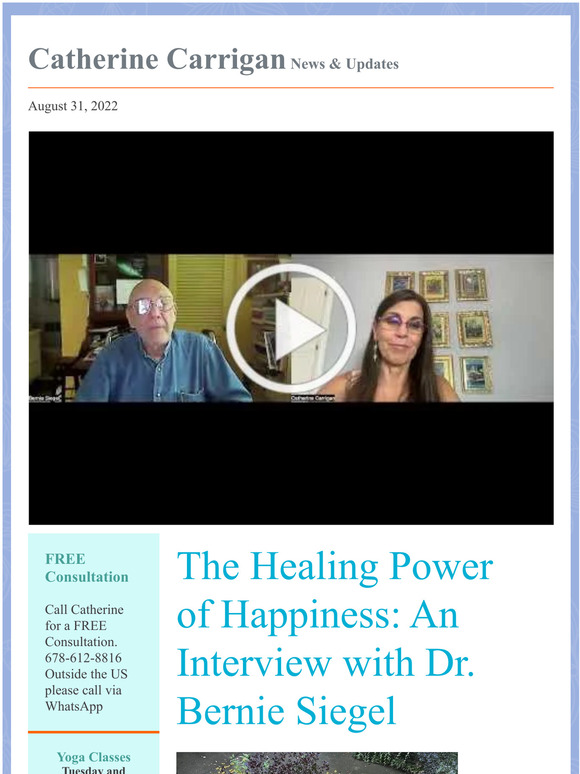 Unlimited Energy: The Healing Power of Happiness: An Interview with Dr ...