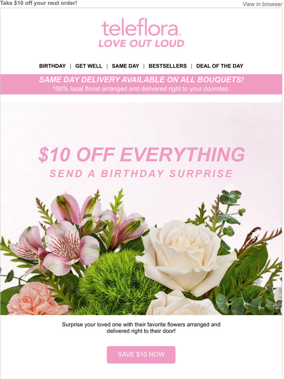Teleflora: Grant their birthday wishes 🥳 | Milled
