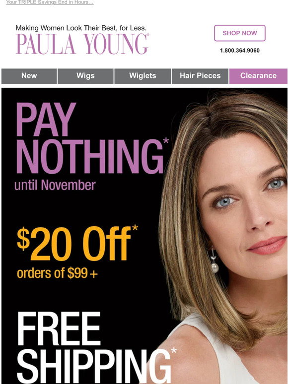 Paula Young: Pay NOTHING + EXTRA $20 Off + FREE Shipping! | Milled
