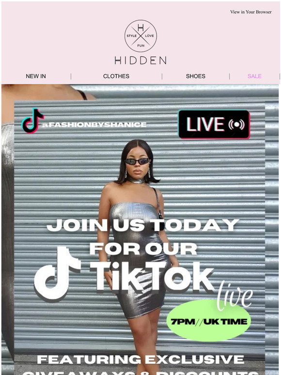 Hidden Fashion: HIDDEN TikTok Live - Now LIVE | Milled