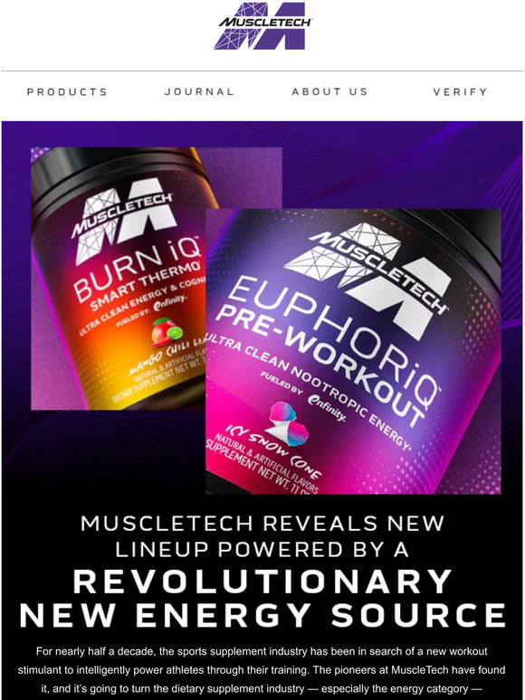 MuscleTech: Introducing EuphoriQ and Burn IQ | Milled