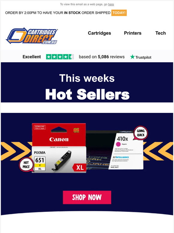 Cartridges Direct: 🔥 This weeks hot sellers! | Milled