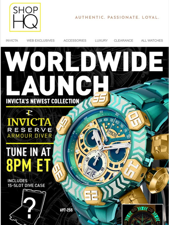 ShopHQ: WORLDWIDE LAUNCH! Invicta Reserve Armour Unleashing at 8pm ET ...