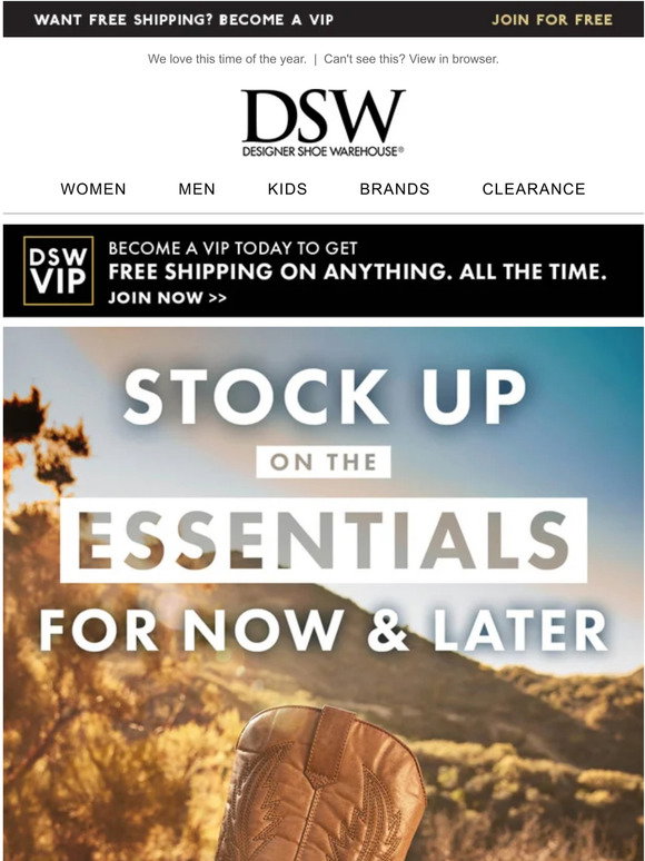 DSW: Time to stock up on fall staples 🛒 | Milled
